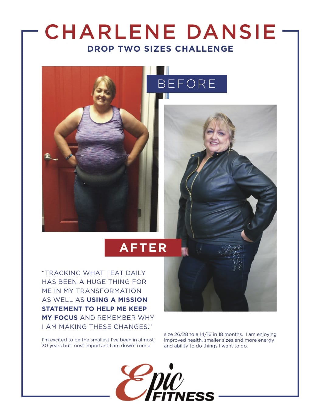 Epic Fitness Member Spotlight - Charlene! - Epic Fitness